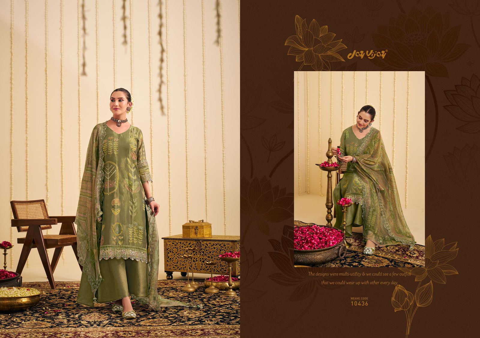 Jay Vijay Women's Silk Suits - Wholesale Suits - Delhi Suits
