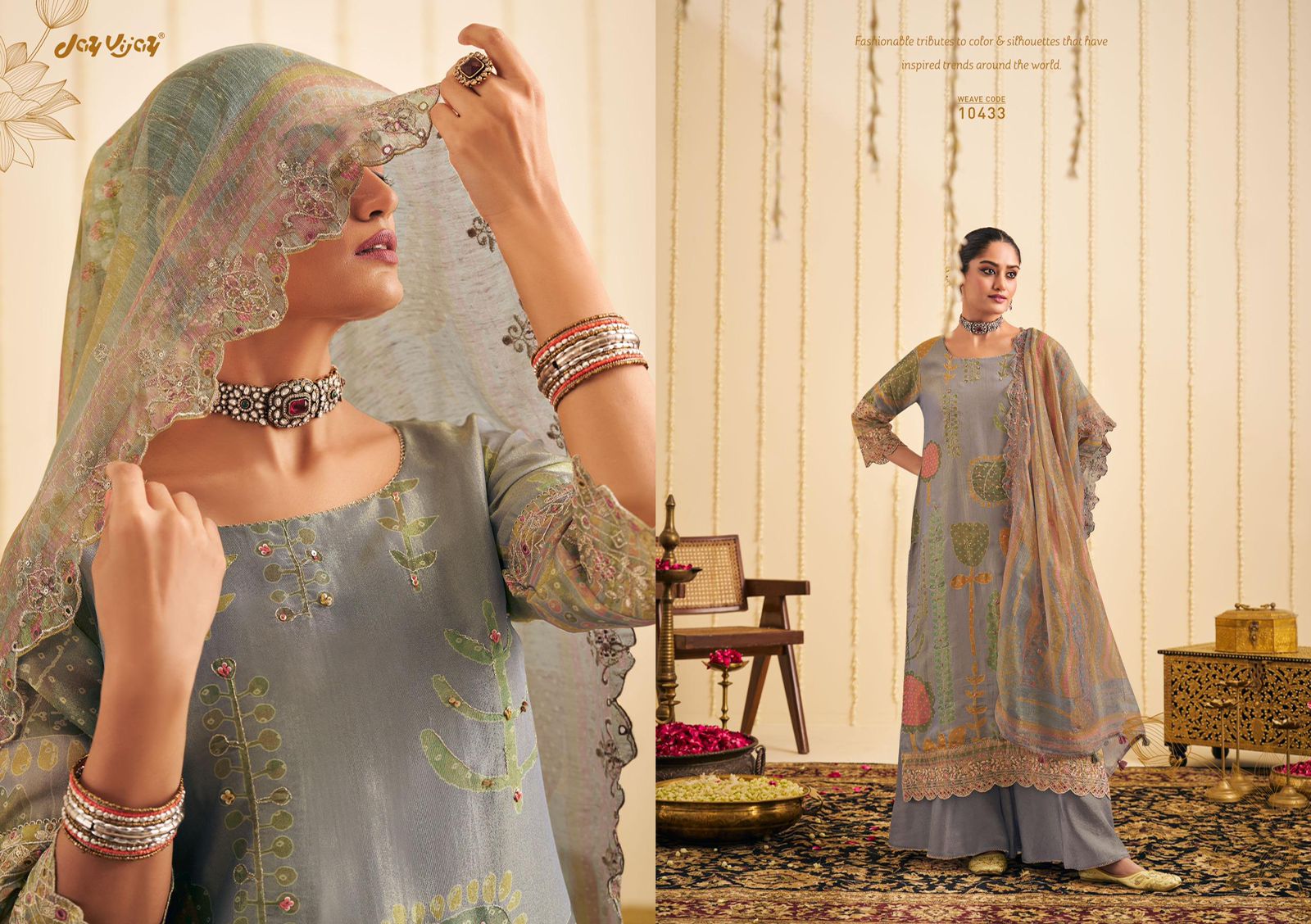 Jay Vijay Women's Silk Suits - Wholesale Suits - Delhi Suits